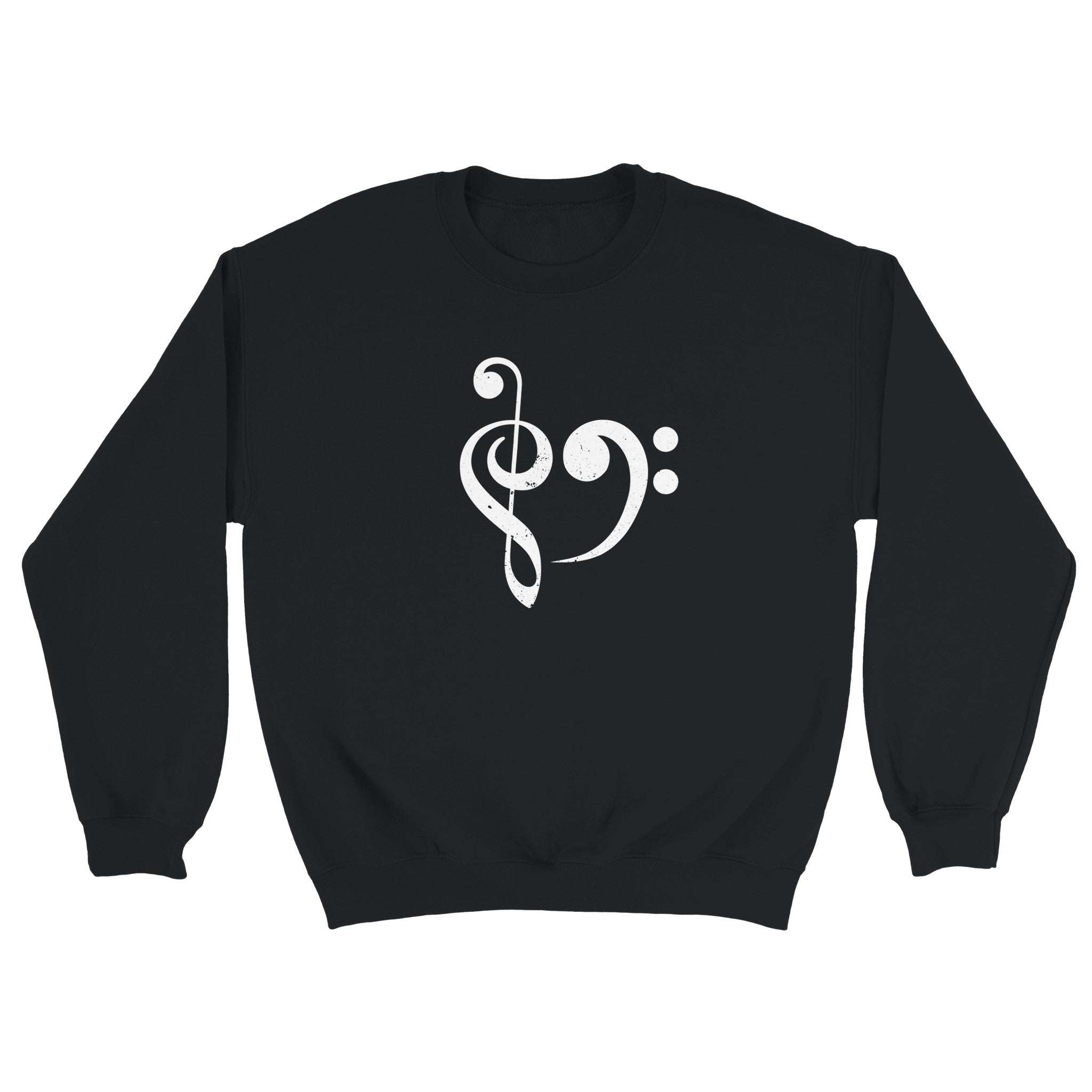Trebla and Bass Clef Making Heart Cool Art For Music Lover Classic Uni ...